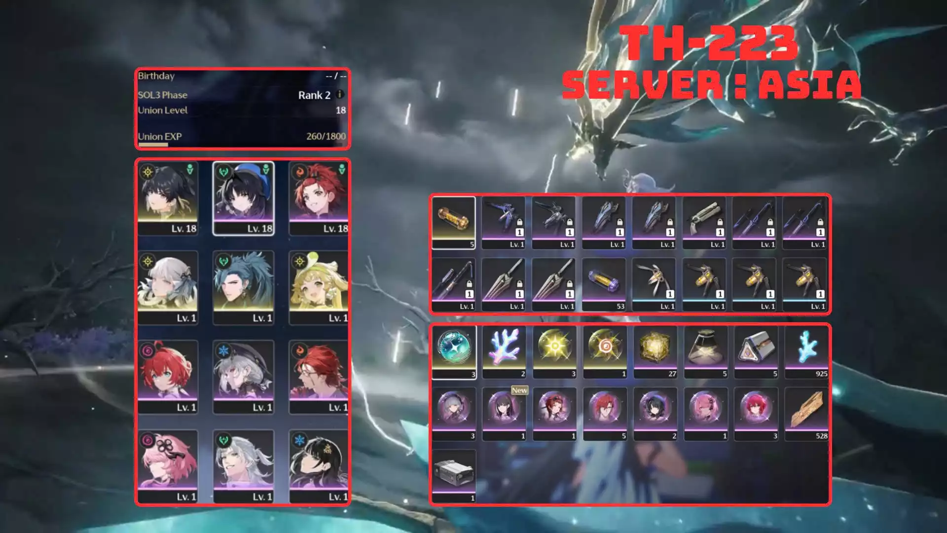 Acc #57372: [ACC VIP] TH-223 Jinhsi + Jiyan + Verina, giá 150,000 đ